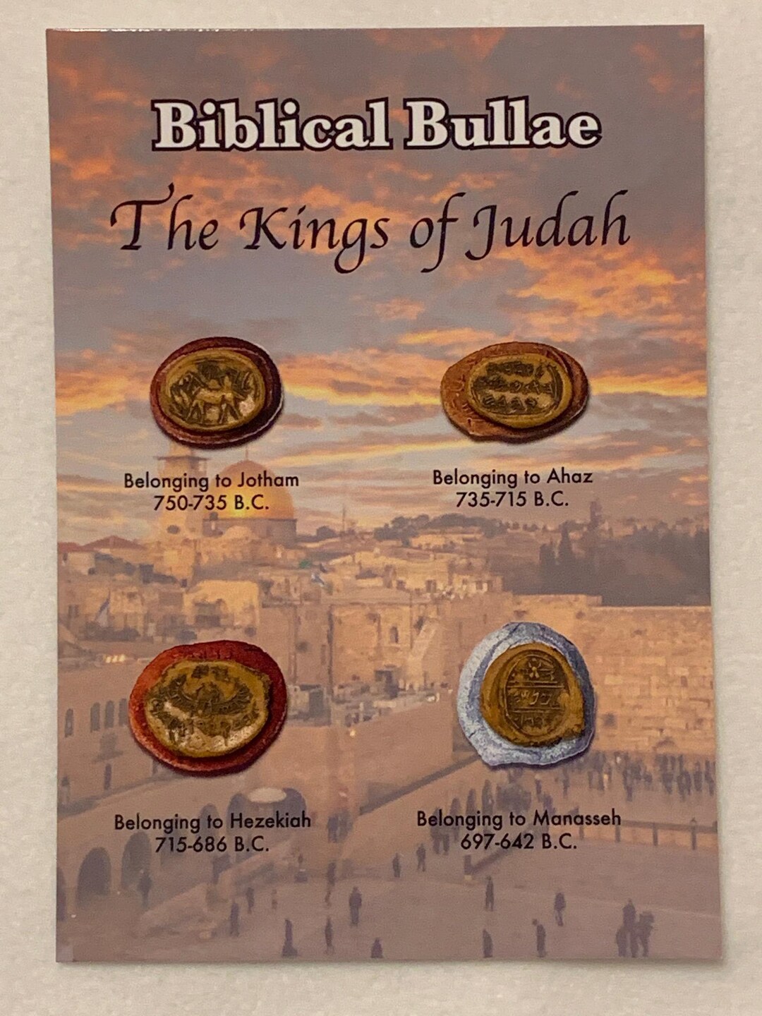 Biblical Bullae: Kings of Judah Recreations - Etsy