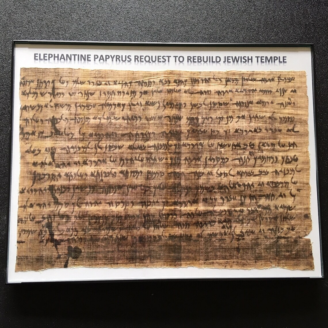 Elephantine Papyrus Request to Rebuild Jewish Temple Recreation - Etsy