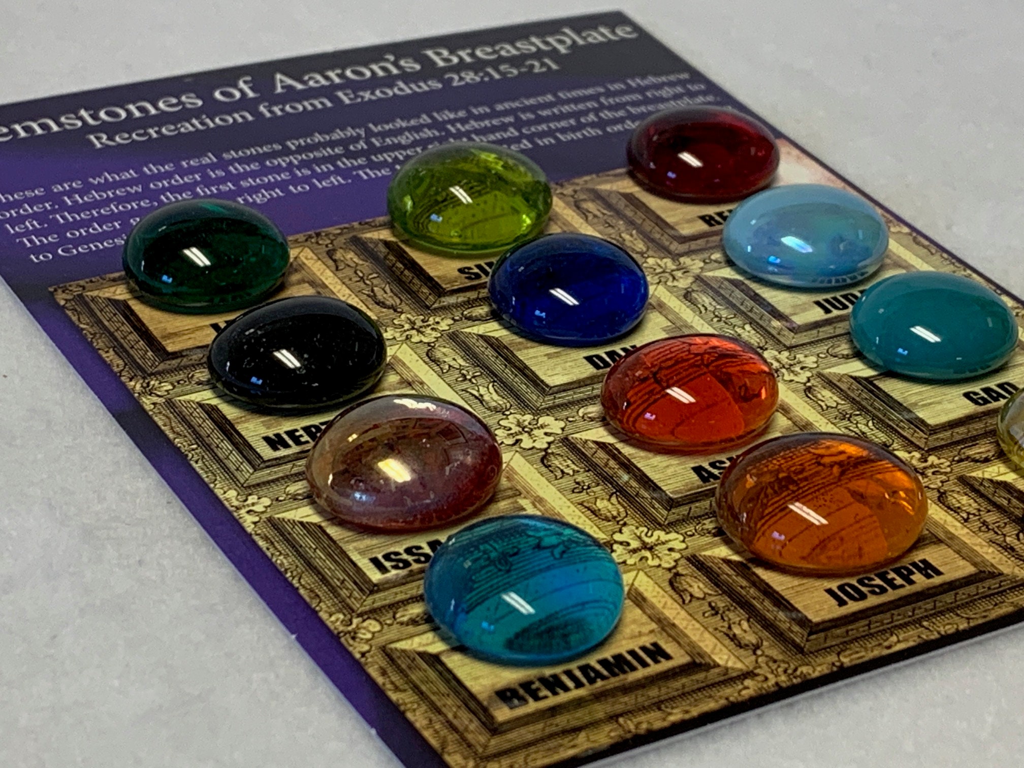 Gemstones of Aaron's Breastplate Glass Stones - Etsy