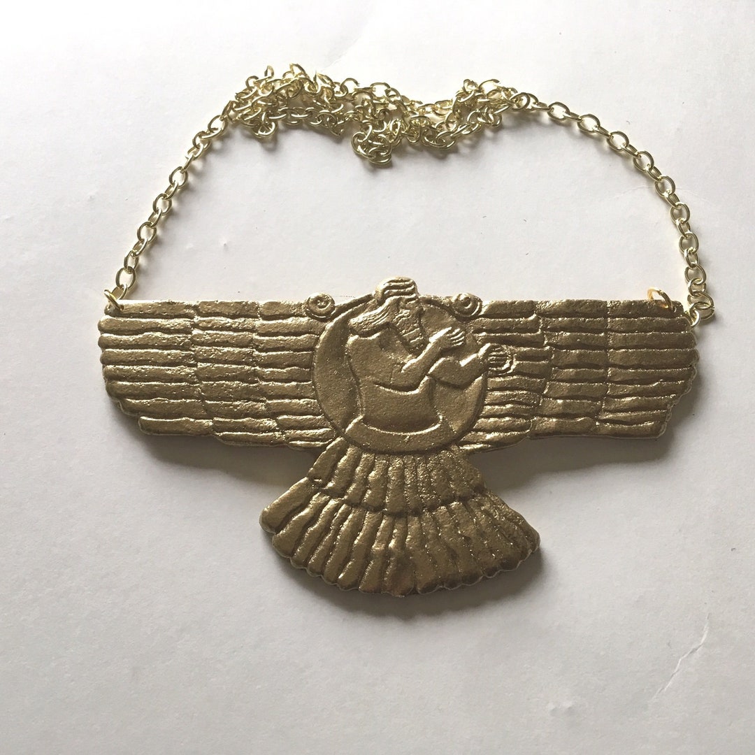 Assyrian Winged Sun God Pendant Recreation - Etsy