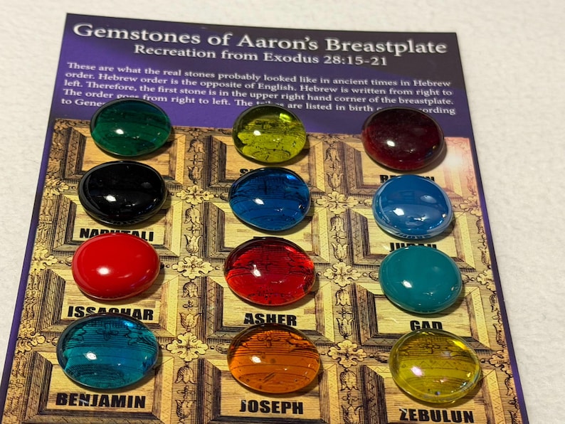 Gemstones of Aaron's Breastplate Glass Stones - Etsy