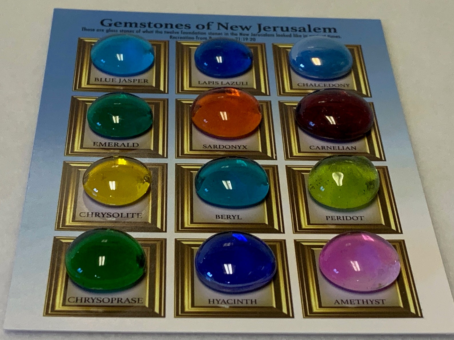 Gemstones of New Jerusalem Glass Stones - Etsy