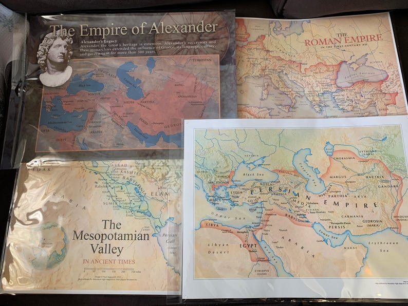 Maps of Ancient Empires - Etsy