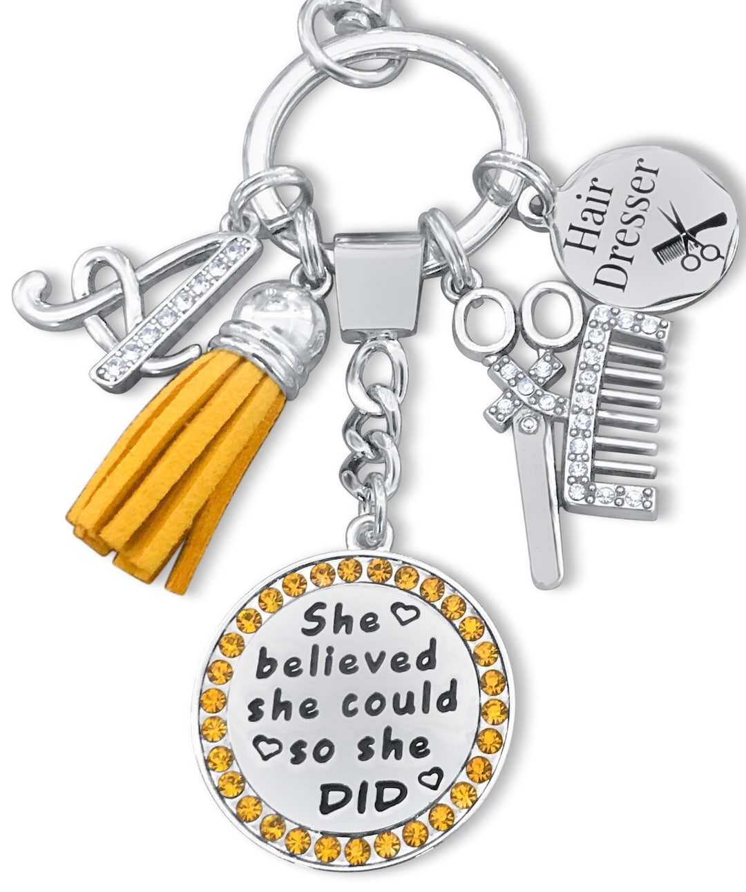 HAIRDRESSER KEYCHAIN Hairdresser Gifts Unique Cosmetology - Etsy