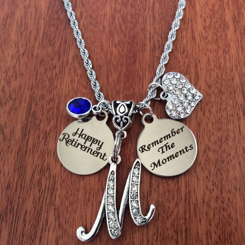 Happy Retirement Remember the Moments Necklace Remember the | Etsy