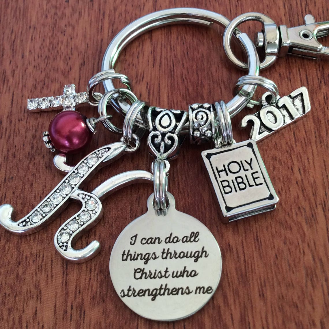 CHRISTIAN Gifts Christian Keychain Scripture Keychain | Etsy