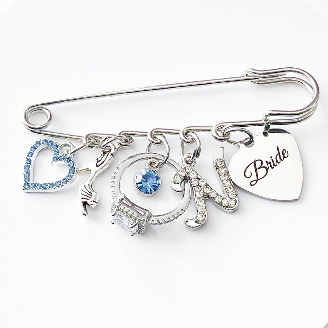 Bridal Pin, Something Old New Borrowed Blue, Wedding Pin, Something ...