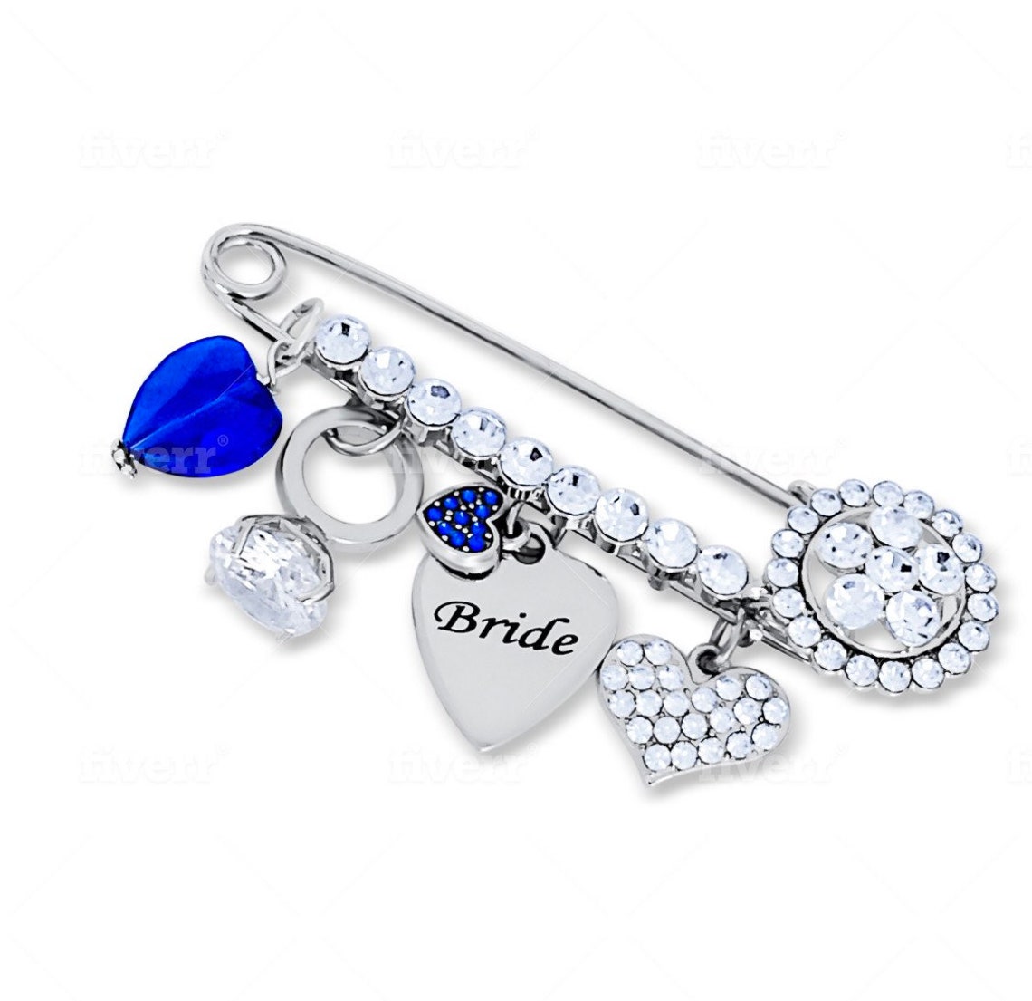 Something Blue Bridal Pin Bridal Pin for Her Bridal Pin - Etsy