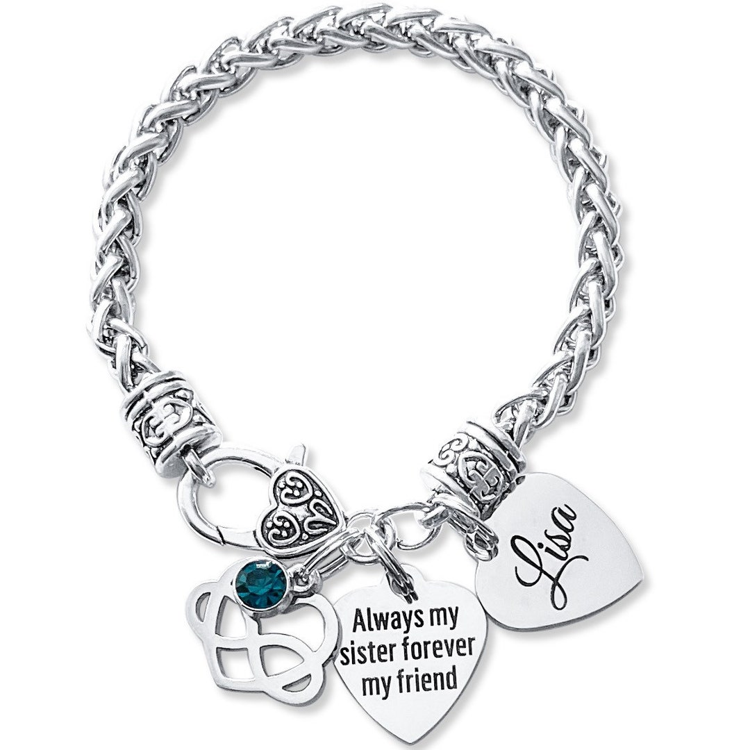 Sister Friend Bracelet, Sister Crystal Gem Bracelet, Step Sister Gifts ...