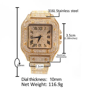 2 Piece SET, Hip Hop Iced Watch Set, Luxury Jewelry, Bling Watch Stack ...
