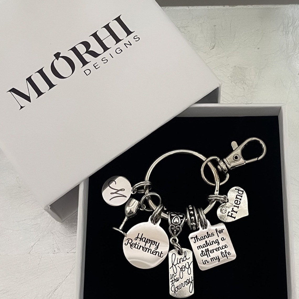 Retirement Gift Charm Keychain Gift for Retiree Retirement - Etsy