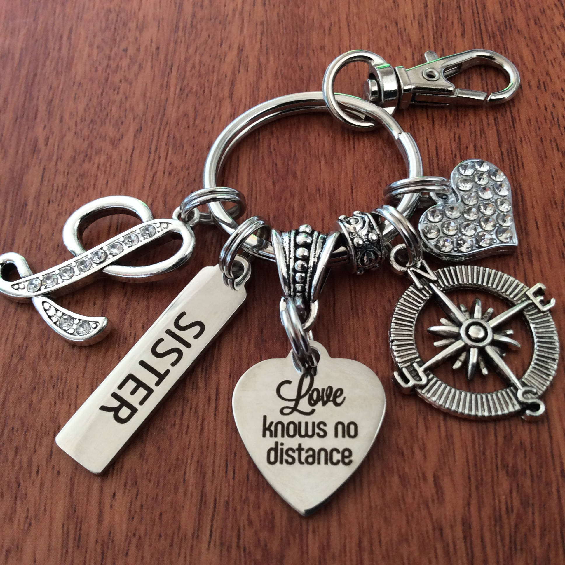 SISTER DISTANCE GIFT Distance Gifts Long Distance Keychain | Etsy