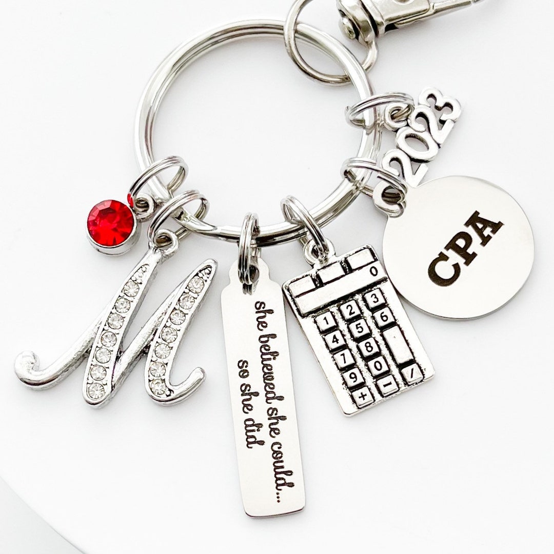 Llavero personalizado de CPA, joyería de contador, regalo de graduación ...