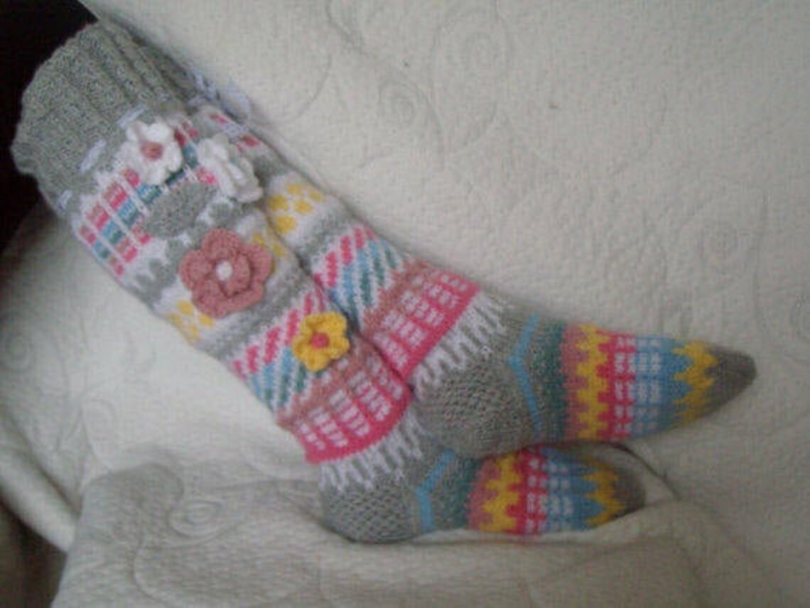 Hand Knit Knee Socks Thigh High Socks Over the Knee Socks | Etsy