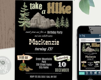 Hiking Birthday Party - Etsy