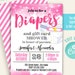 Diapers Party Invitation, Printable, Editable Template, Instant ...