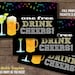 Printable One Free Drink Cheers! Tickets, Free Bar Party Small Tickets ...
