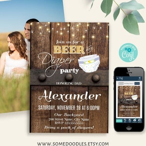 Diaper Party Invitation Editable Invite Template Instant Digital ...