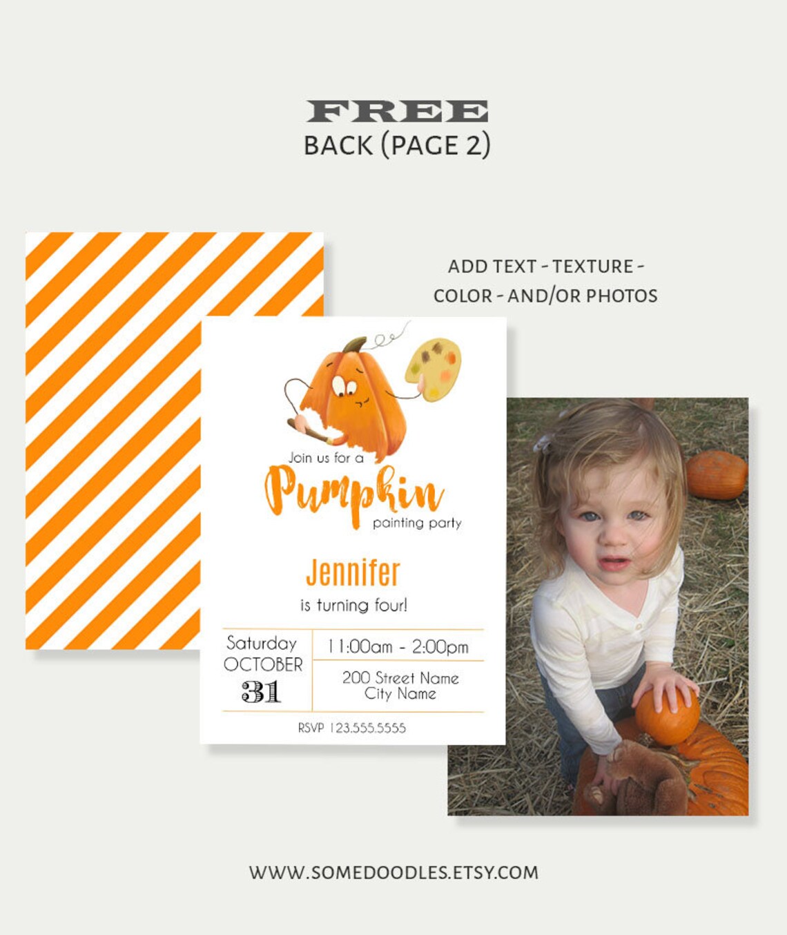 Pumpkin Birthday Party Invitation Self-editable Template - Etsy