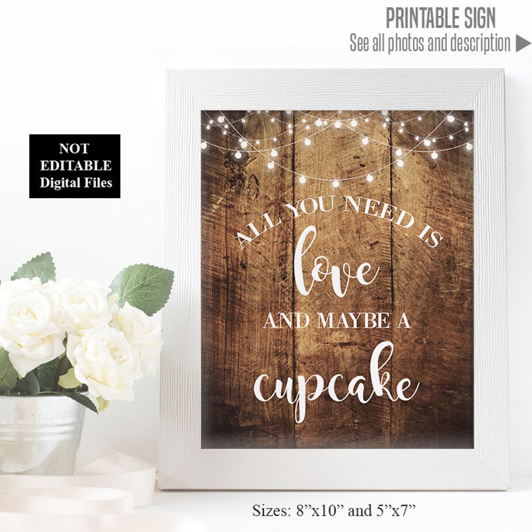 Rustic Dessert Table Sign: Wedding Sweets Decor (digital Download ...