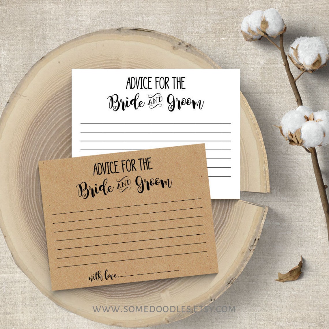 Advice for the Bride and Groom Cards: Bridal Shower Game (PDF) G125 - Etsy