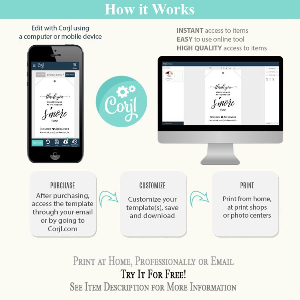 Printable Favor Tag Editable Gift Tags Instant Download - Etsy