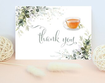 Tea Thank You Cards - Etsy