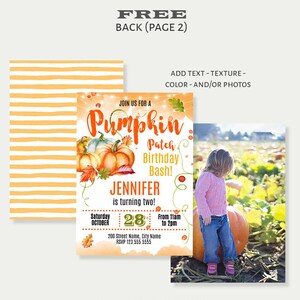 Pumpkin Patch Birthday Invitation, Editable Template (digital Download ...