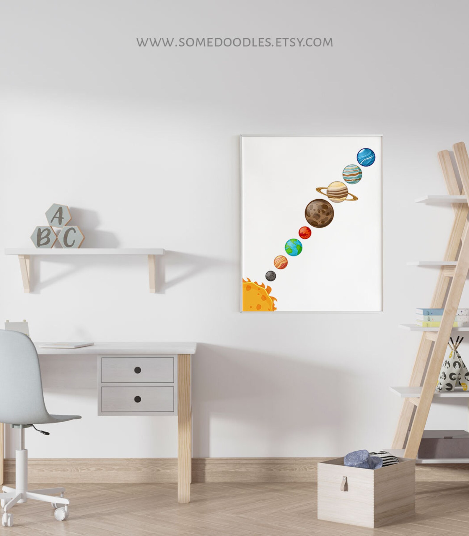 Solar System Printable Kids Room Wall Art Nursery Decor - Etsy