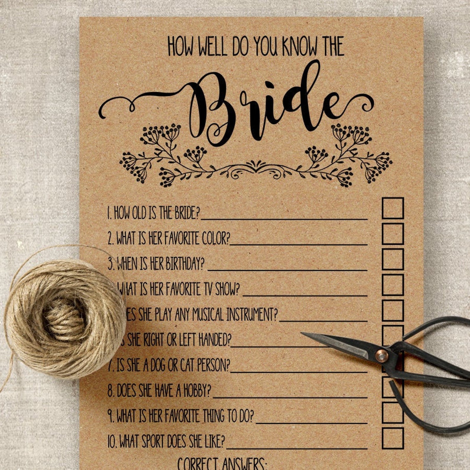 How Well Do You Know the Bride Game Bridal Shower Games - Etsy