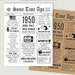 Birthday Newspaper 1950, Printable Sign, Not Editable, Instant Download ...