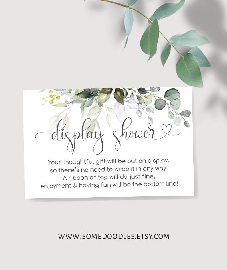 Display Baby Shower Cards Printable Not Editable PDF and JPG - Etsy