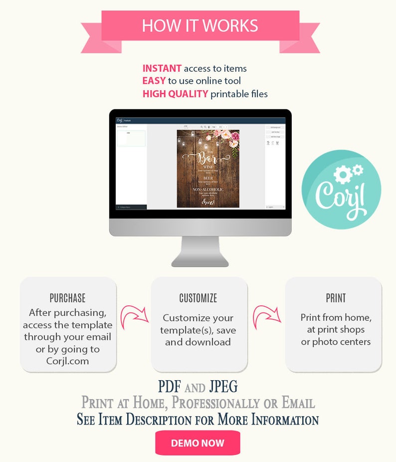 Rustic Bar Sign Editable Template Printable Digital File JPG - Etsy