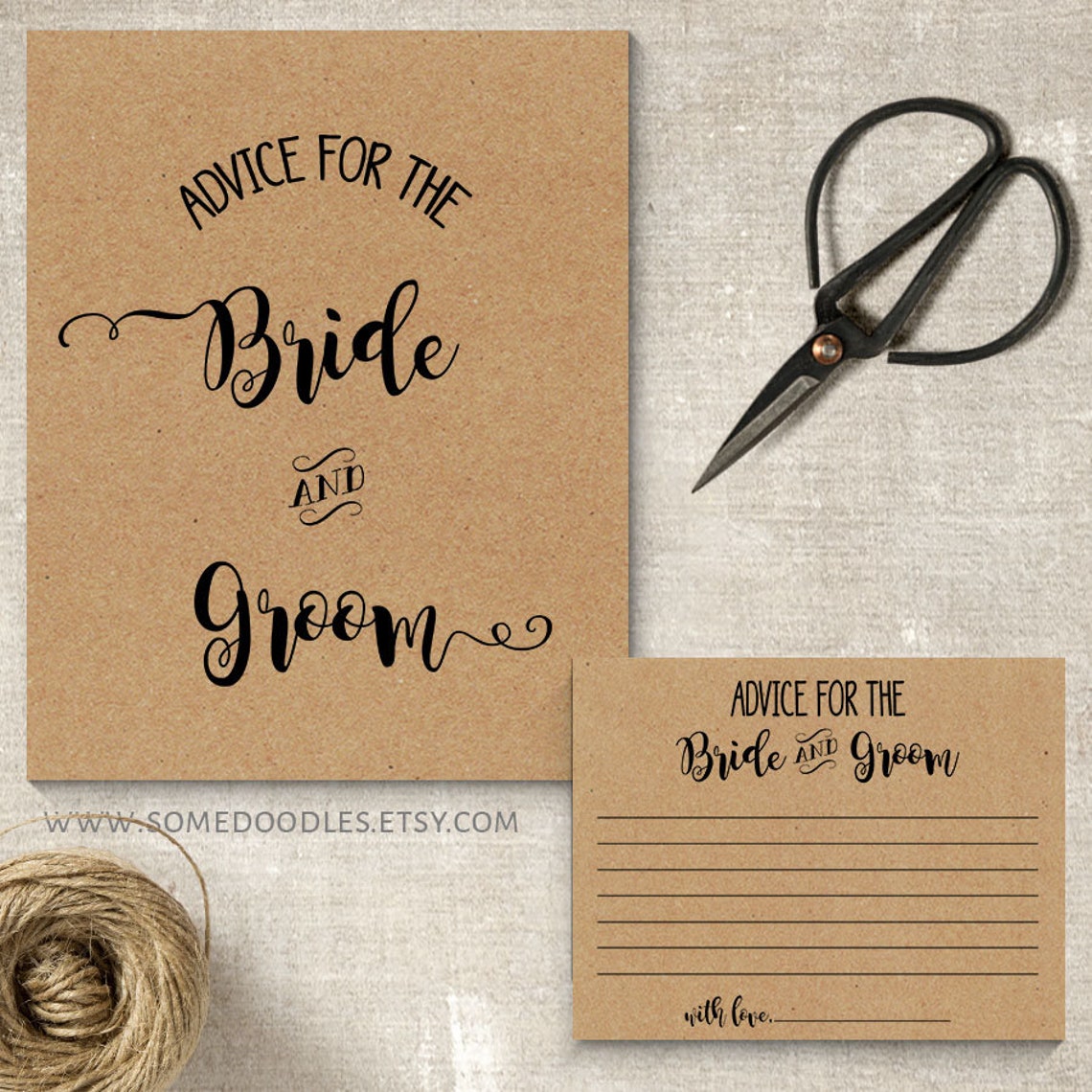 Advice for the Bride and Groom Cards: Bridal Shower Game (PDF) G125 - Etsy
