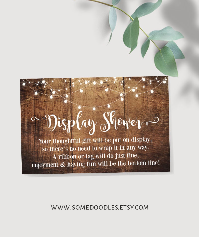 Rustic Display Shower Cards Printable Not Editable PDF and - Etsy