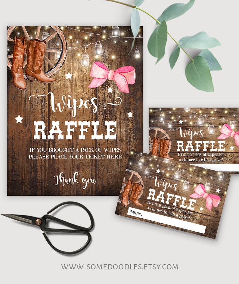 Wipes Raffle Tickets and Sign, Printable Files, Instant Download, Not ...