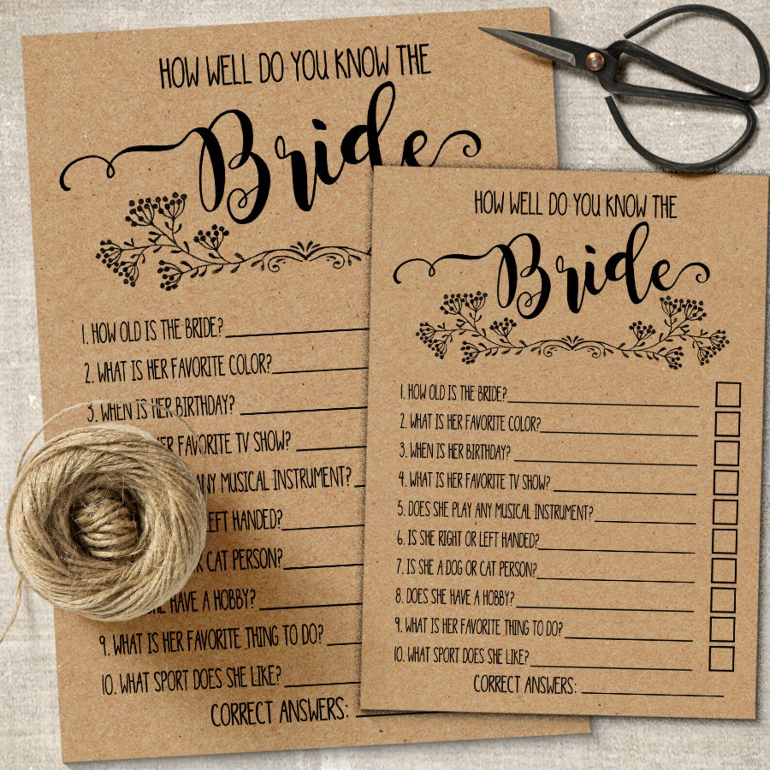 How Well Do You Know the Bride Game Bridal Shower Games - Etsy