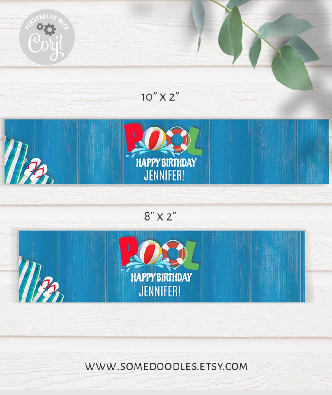 Printable Water Bottle Labels Editable Template Instant | Etsy