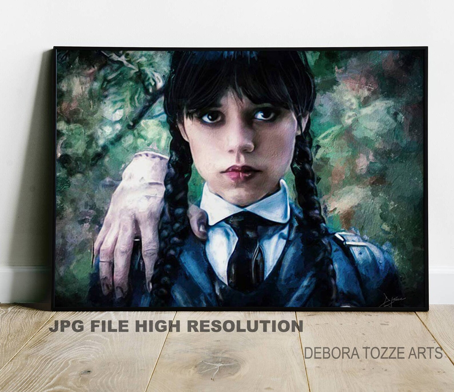 Wednesday Addams Fanart Digital Portrait / Instant Digital Download ...