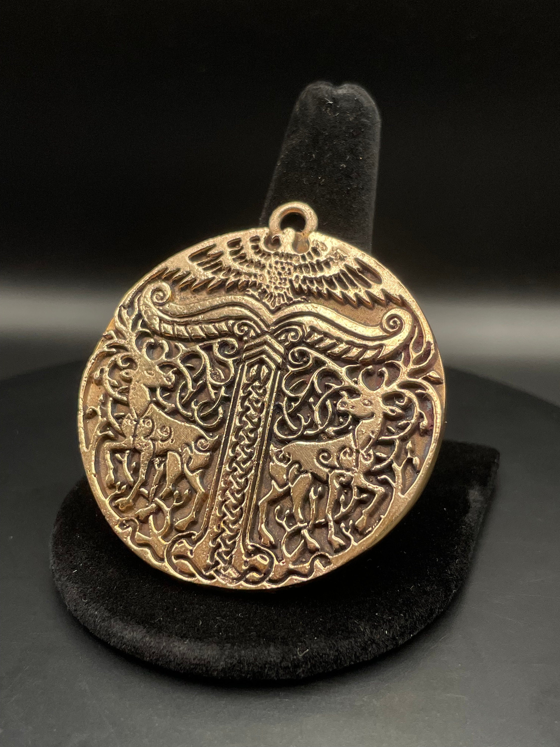 Irminsul With Deer and Eagle Made Copper Bronze - Etsy