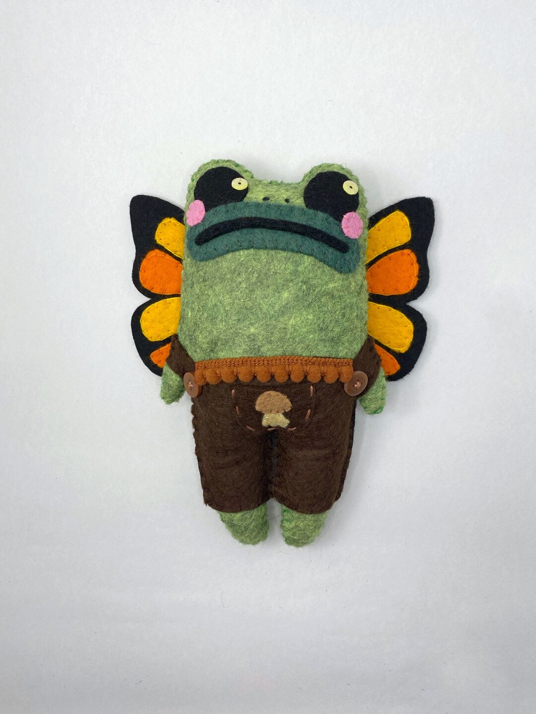 Cottage Core Frog Felt Art Doll, Goblin Core Plush, Kawaii Frog ...