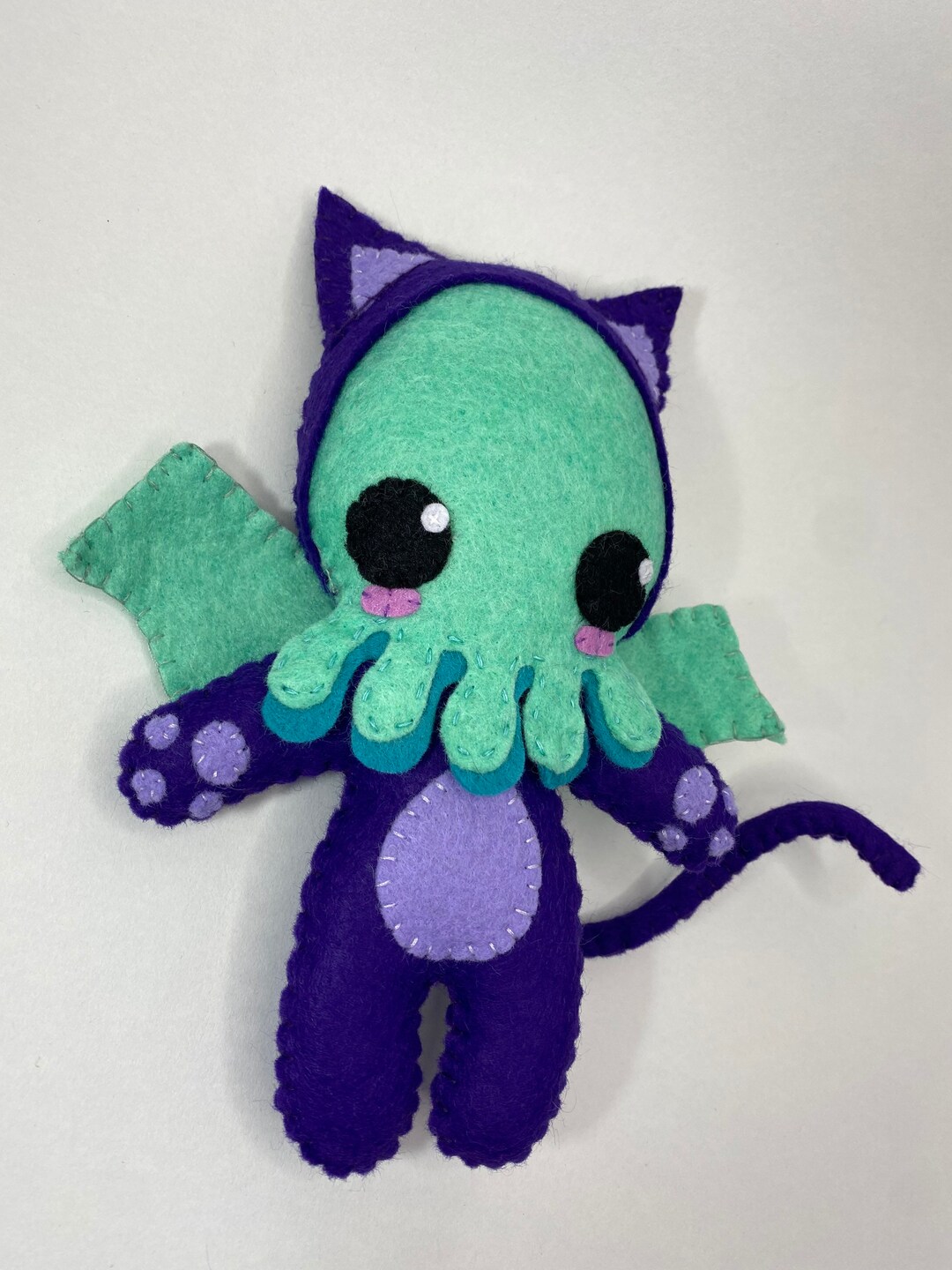 Cthulhu Cat Felt Art Doll,kawaii Horror - Etsy