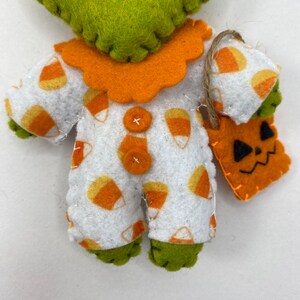 Trick or Treating Alien Candy Corn Clown Halloween Felt Art - Etsy