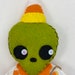 Trick or Treating Alien Candy Corn Clown Halloween Felt Art - Etsy