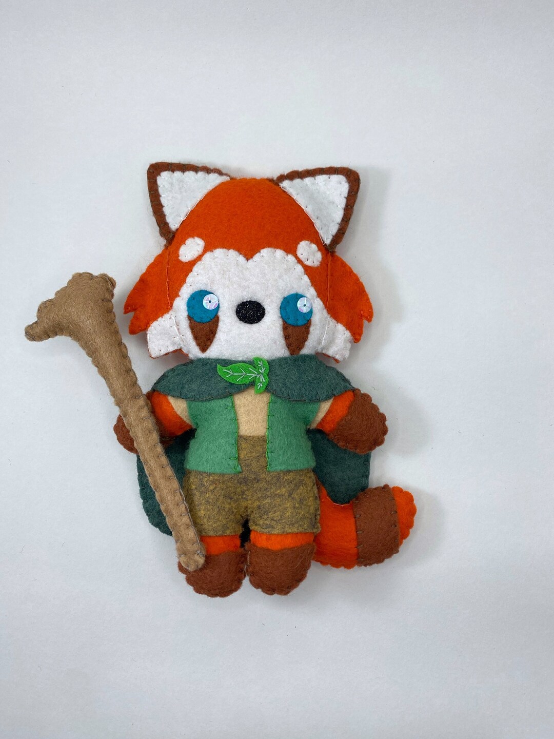 Cottage Core Red Panda Felt Art Doll, Kawaii Animal Plush - Etsy