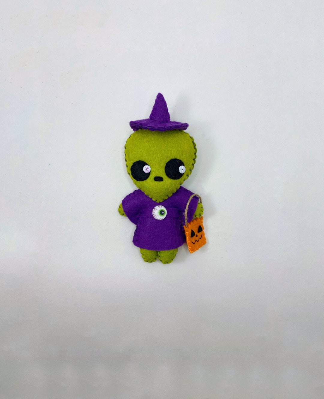 Halloween Alien Witch Felt Art Doll,halloween Decor, Kawaii Plush - Etsy