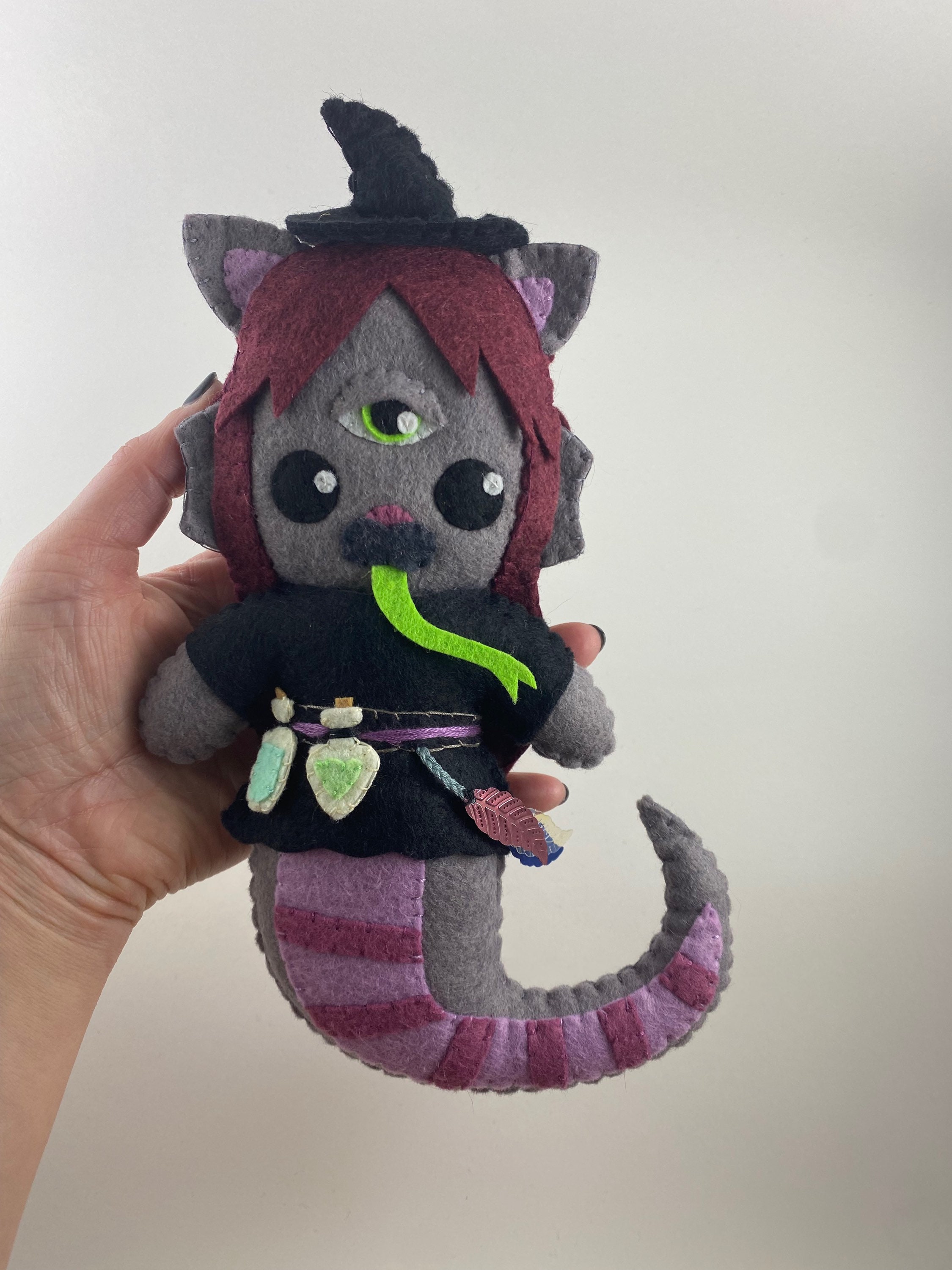Tatzelwurm Witch Cryptid Felt Art Doll - Etsy