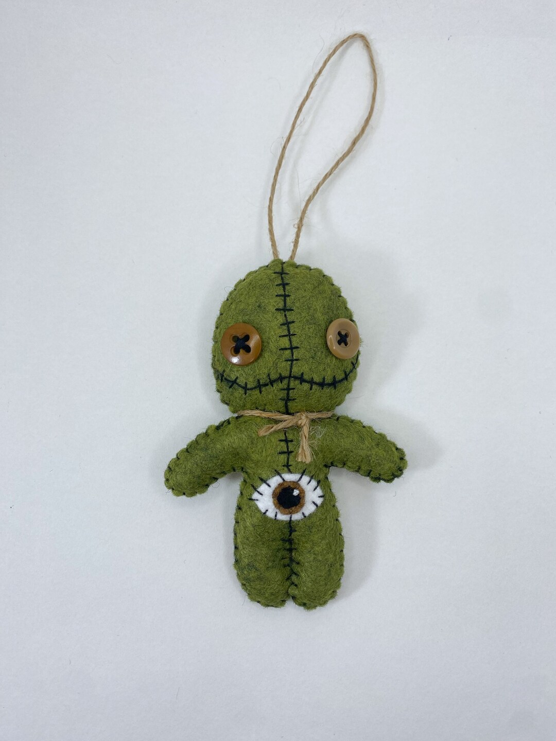 Green Voodoo Doll Felt Ornament,creepy Cute, Witchy Decor - Etsy