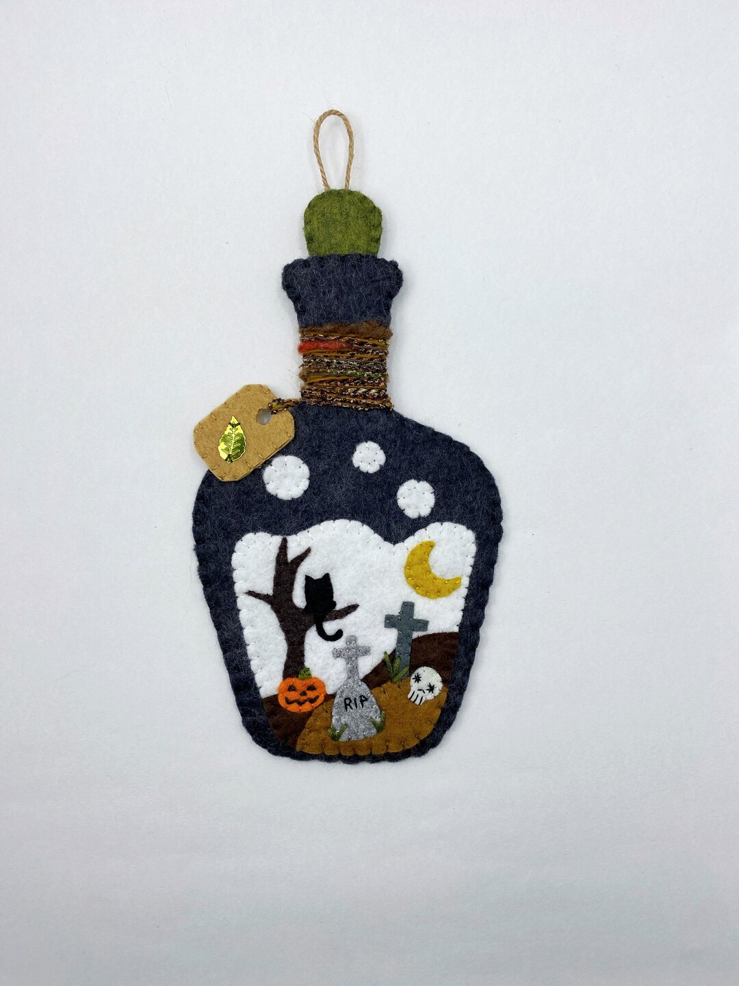 Potion Bottle Felt Wall Art, Goth Wall Decor, Cemetery Wall Hanging ...