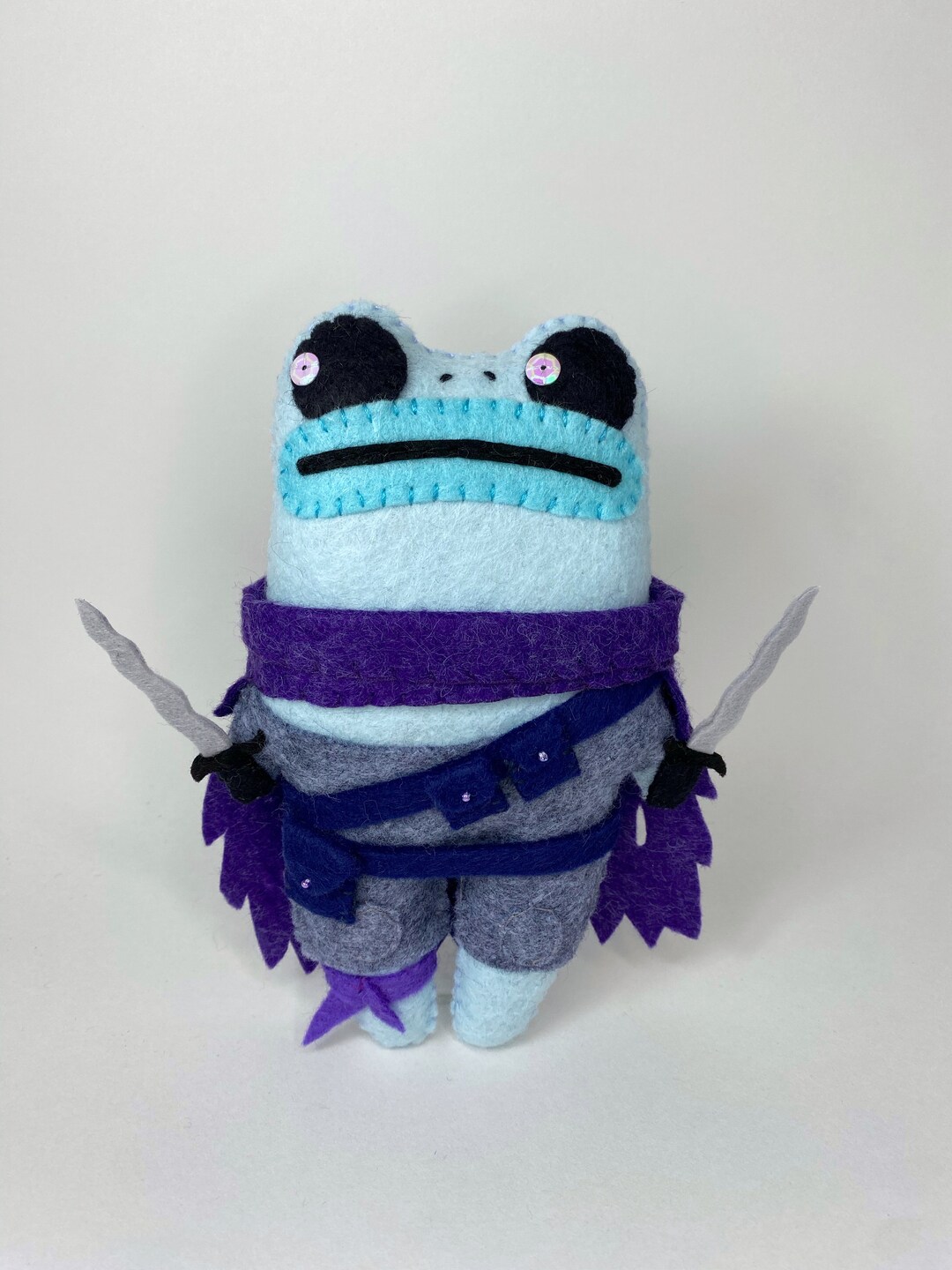 Rogue Frog Felt Art Doll, Role Playing Game Art, Fantasy Plush, Gift ...